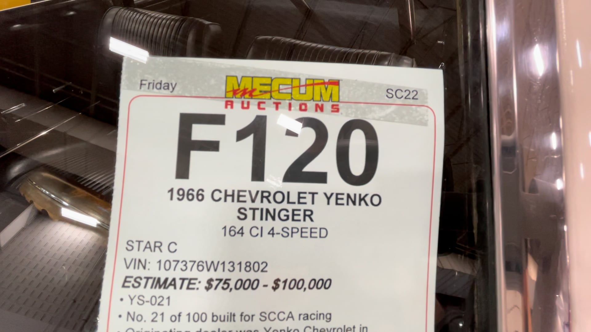 1966 Chevrolet Yenko Stinger | F120 | Indy 2022