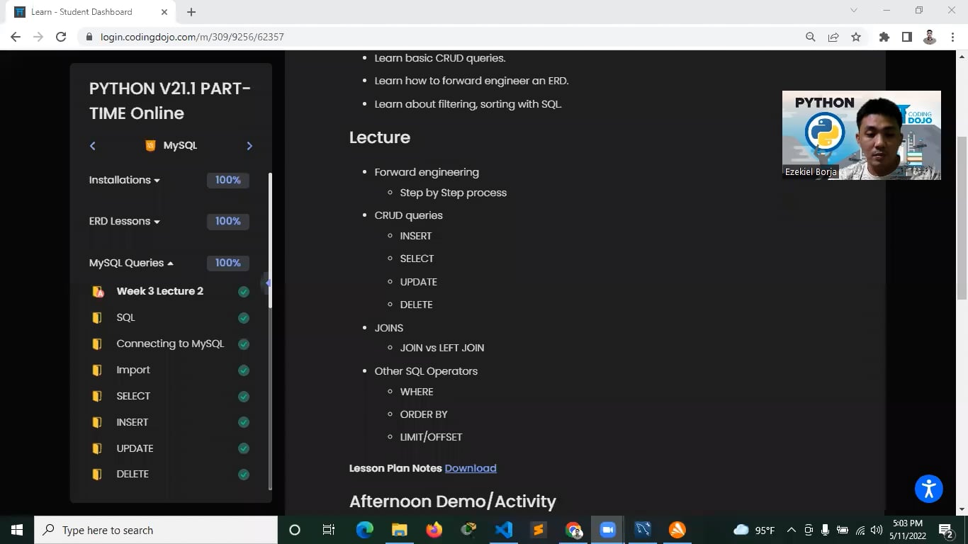 Python Cohort 2 - Week 4 Day 1 Part 1 on Vimeo