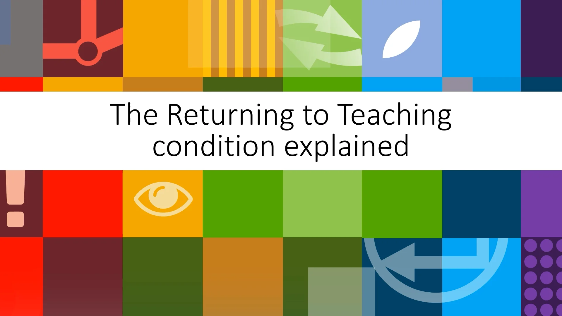 The Returning to Teaching condition explained on Vimeo