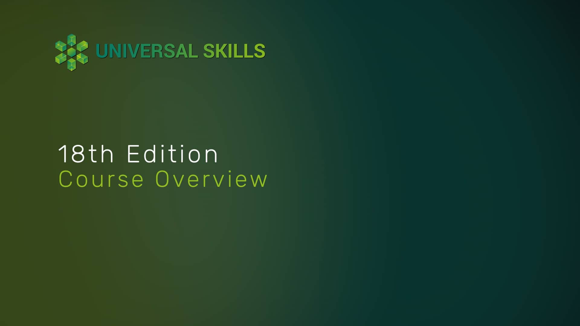 18th Edition - Course Overview on Vimeo