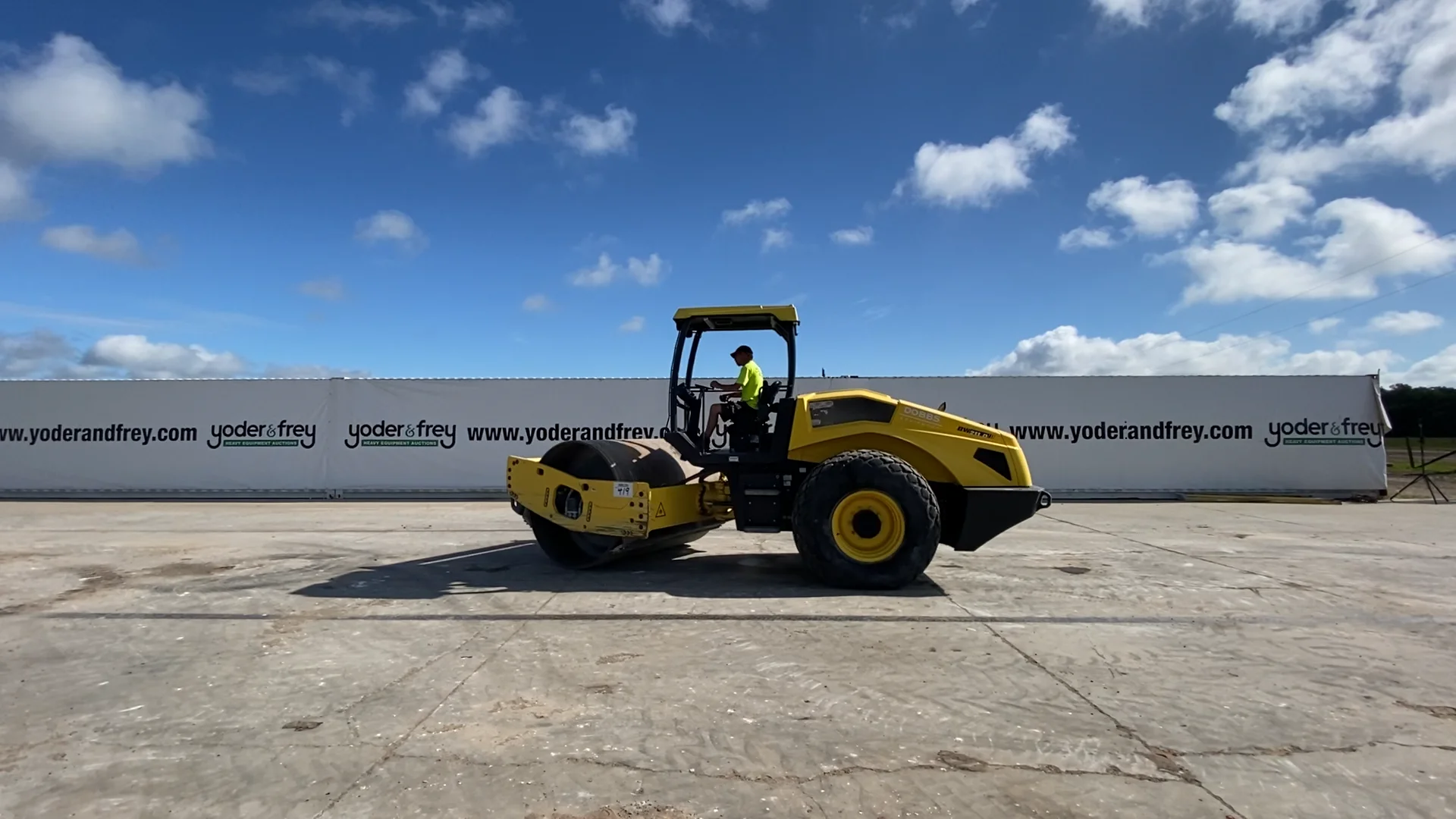 Yoder & Frey - Bomag BW211D-5 Single Drum Vibrating Roller on Vimeo