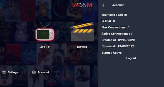 التطبيق الاسطورى ADAM IPTV PRO لمشاهدةالقنواتالرياضية والعربية المشفرة ...