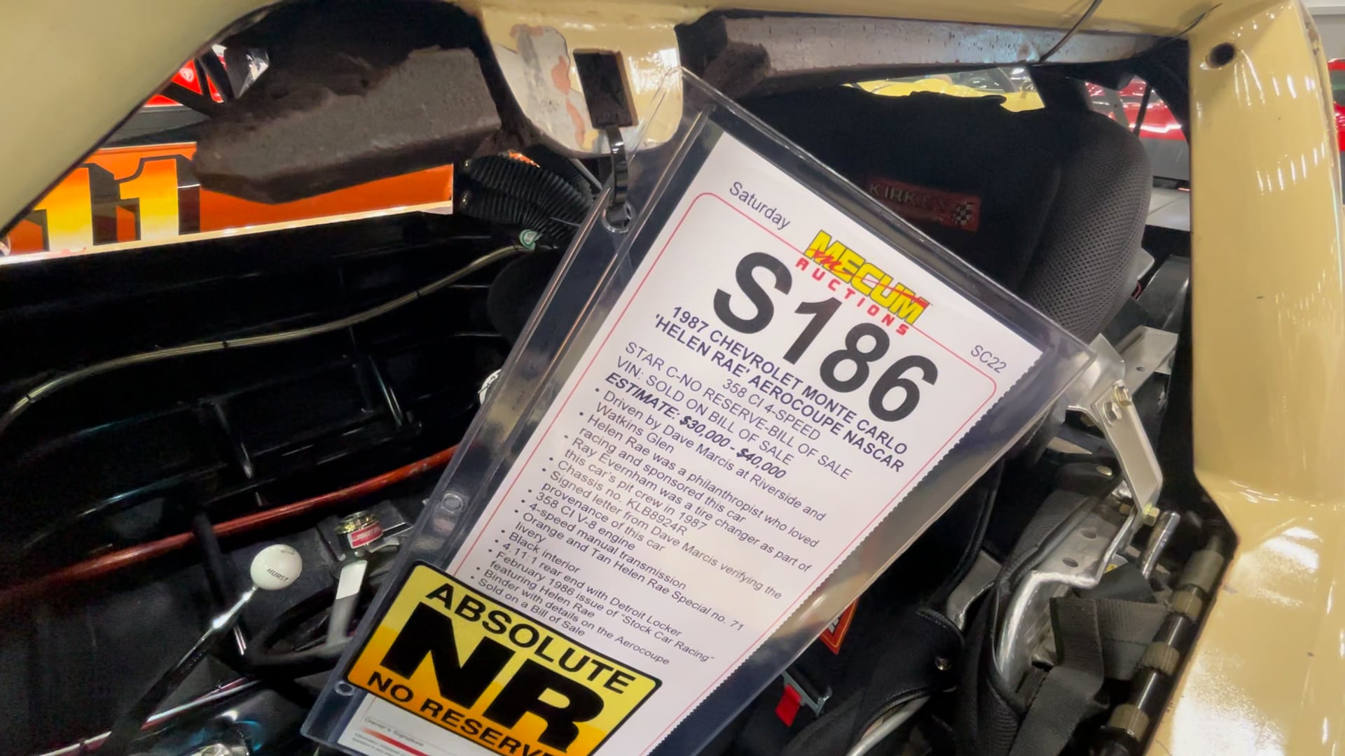 1987 Chevrolet Monte Carlo 'Helen Rae' Aerocoupe NASCAR | S186 | Indy 2022