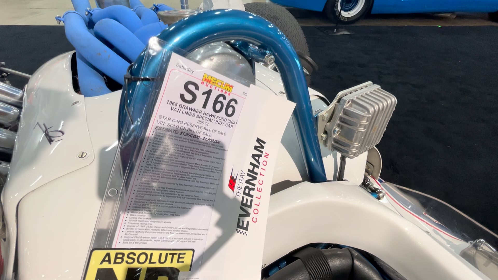 1965 Brawner Hawk Ford 'Dean Van Lines Special' Indy Car | S166 | Indy 2022