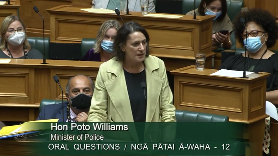 Question 12 - Hon Mark Mitchell to the Minister of Police on Vimeo