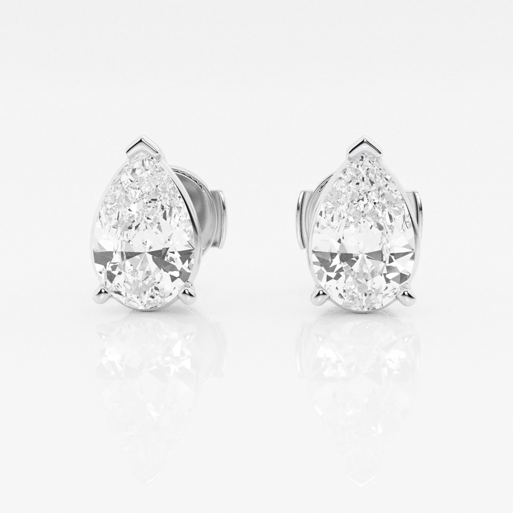 3 ctw Pear Lab Grown Diamond Solitaire Certified Stud Earrings ...