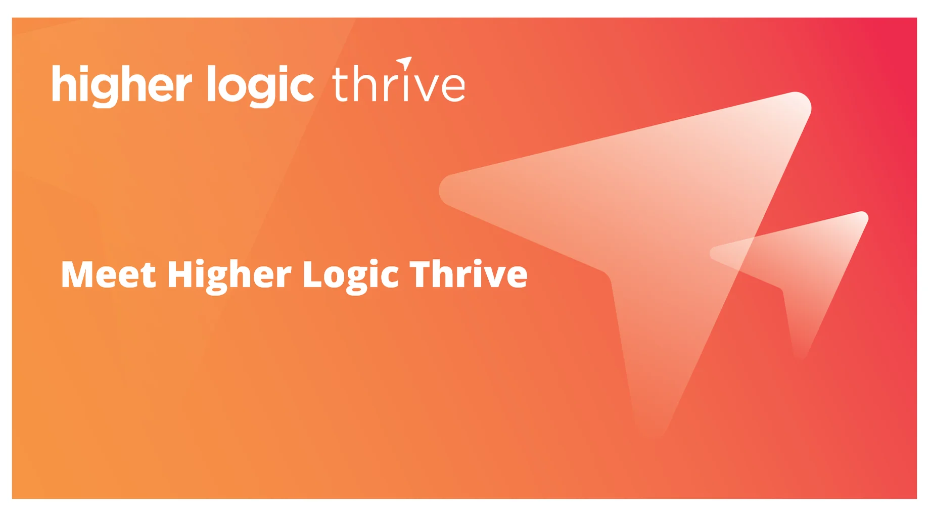 Meet Higher Logic Thrive [May 2022] on Vimeo