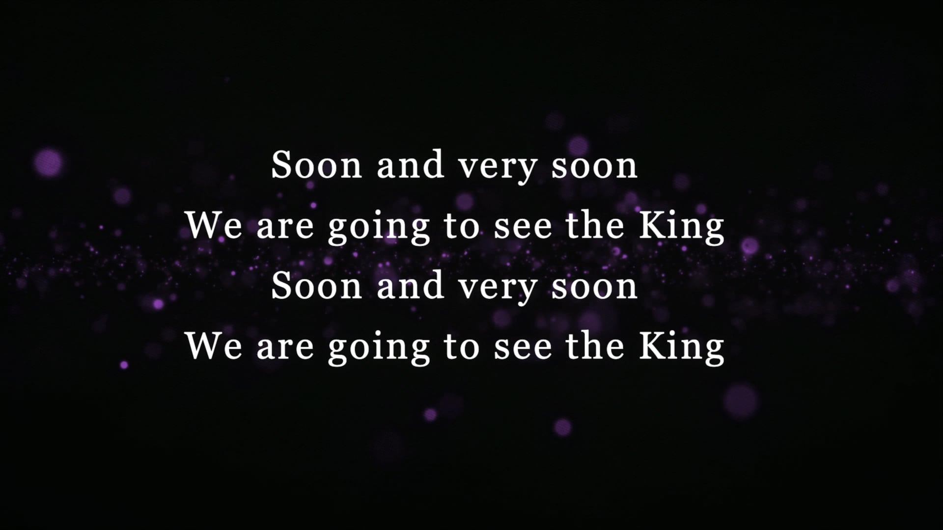 Soon and Very Soon lyrics video on Vimeo