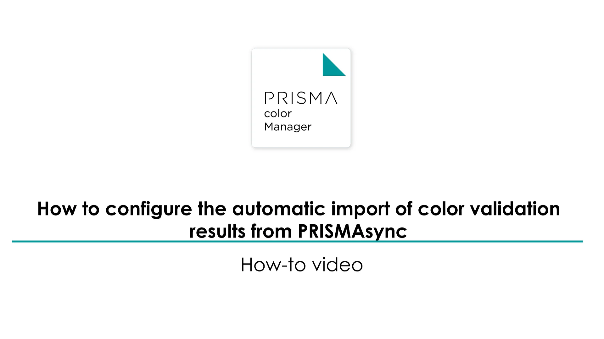 PRISMAcolor Manager - How to configure the automatic import of color ...