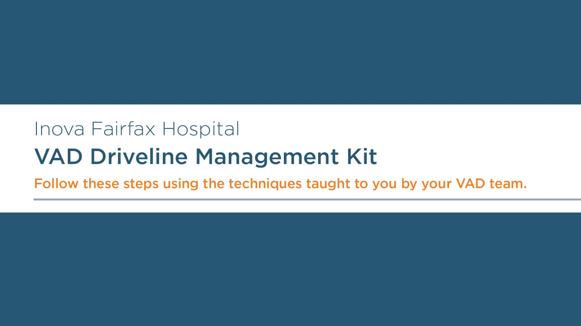 LVAD Dressing Change Kit Instructions on Vimeo
