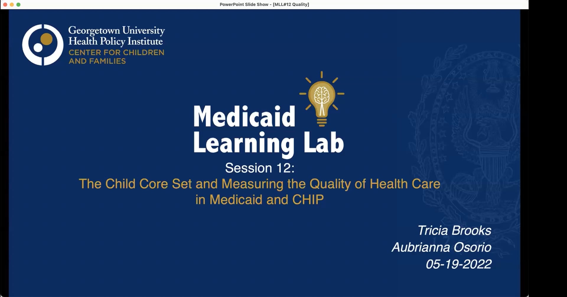 Session 12: Child Core Set on Vimeo