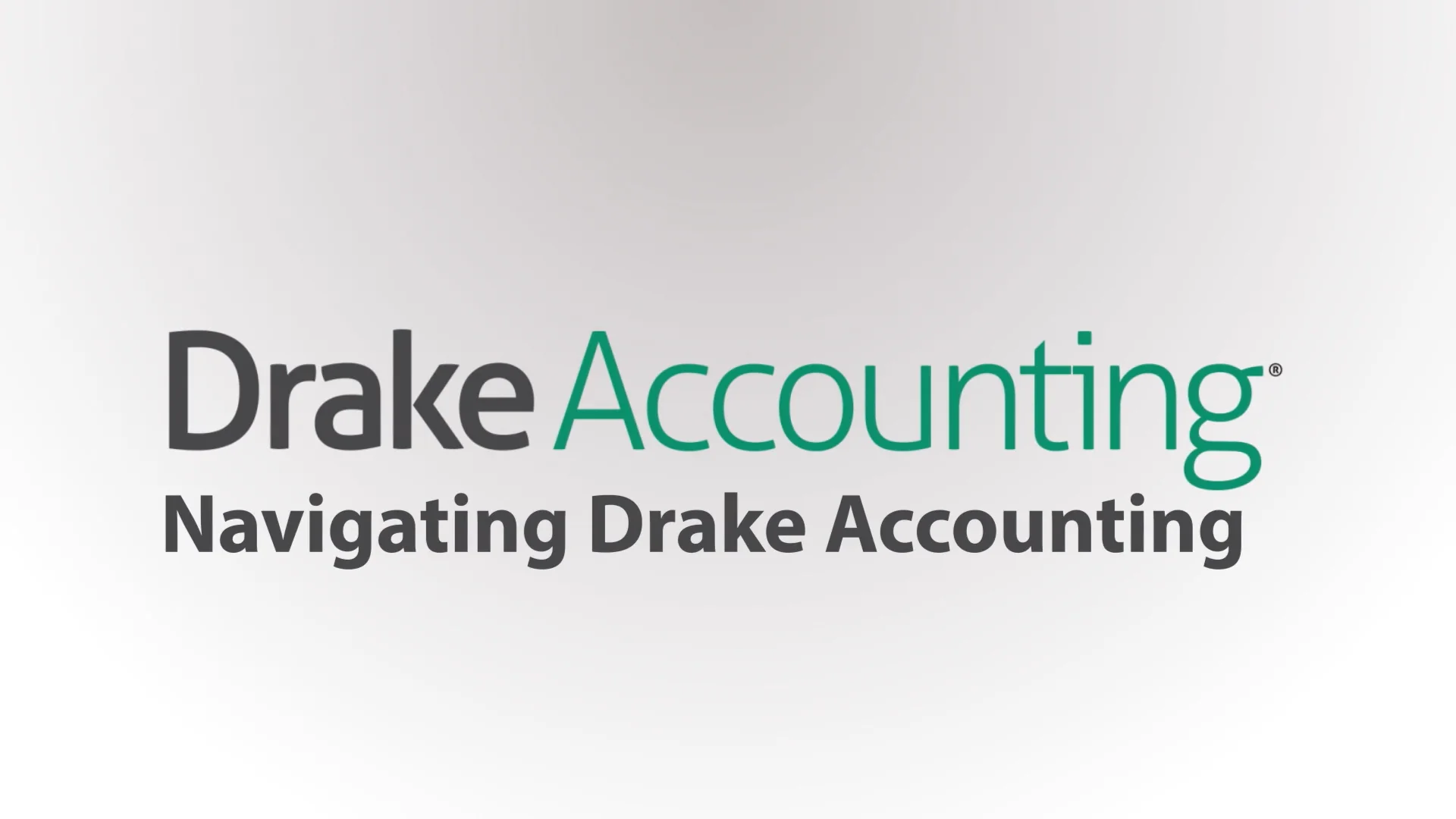 Navigating Through Drake Accounting on Vimeo