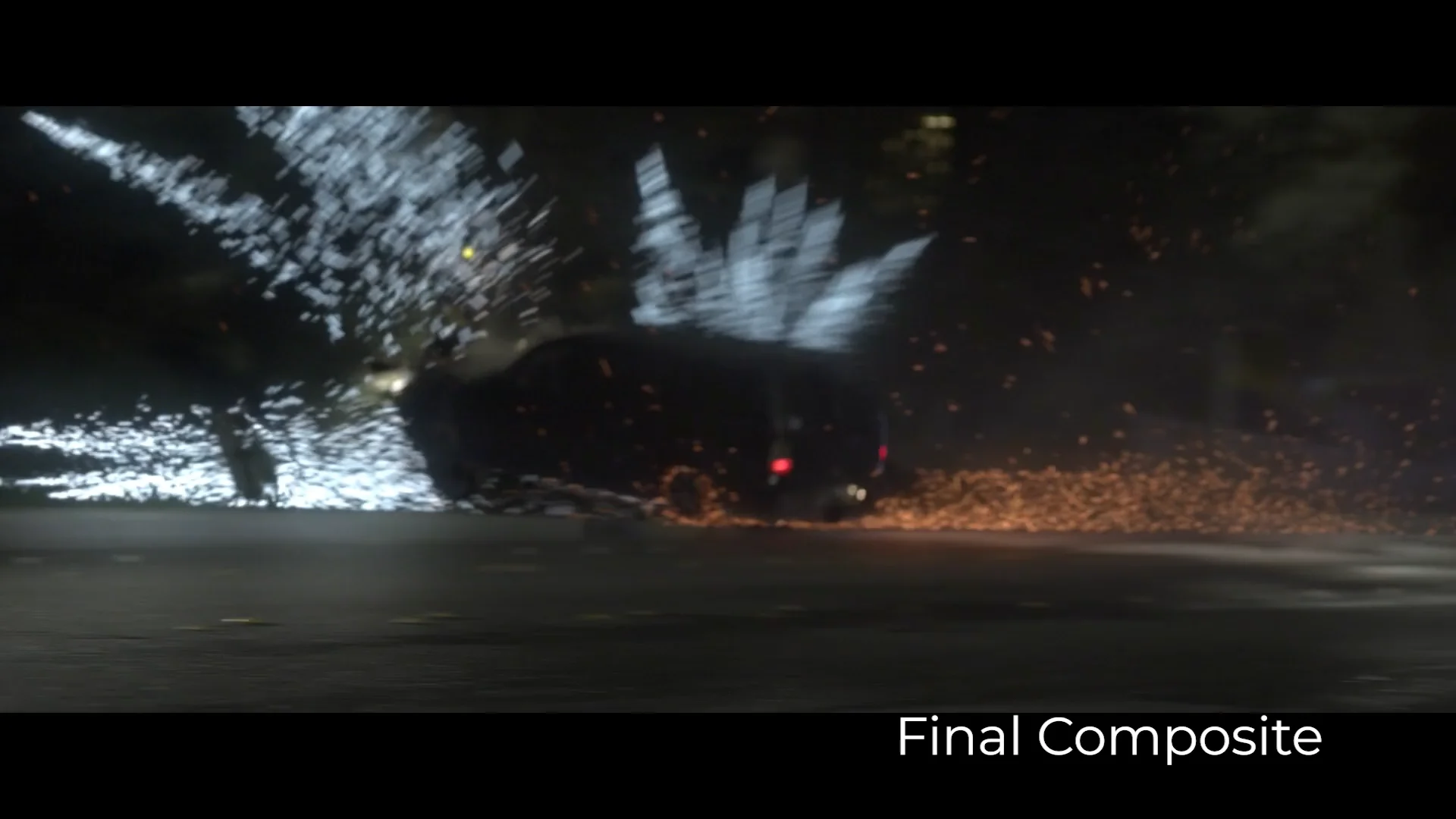 Aimee - Car Explosion breakdown (3d-CGI car, sparks/flames/smoke ...