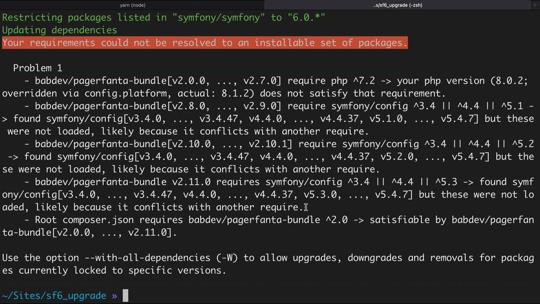 Upgrading to Symfony 6.0 > Upgrading & What's New in Symfony 6 ... Upgrading to Symfony 6.0 > Upgrading & What's New in Symfony 6 ...
