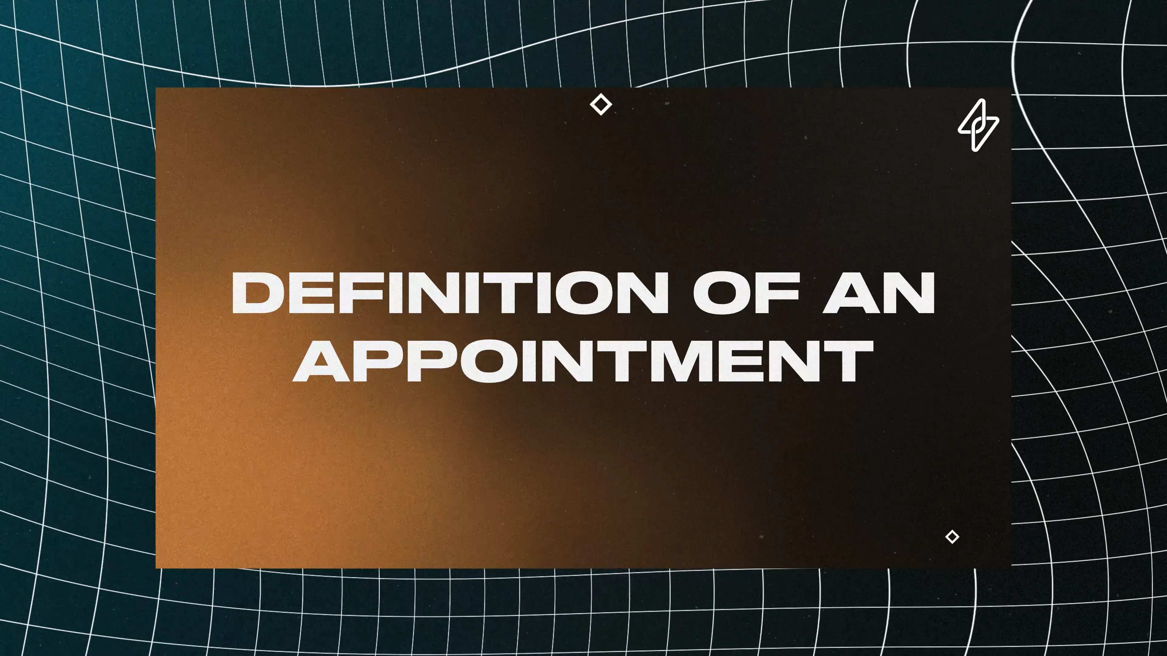 Definition of an Appointment on Vimeo