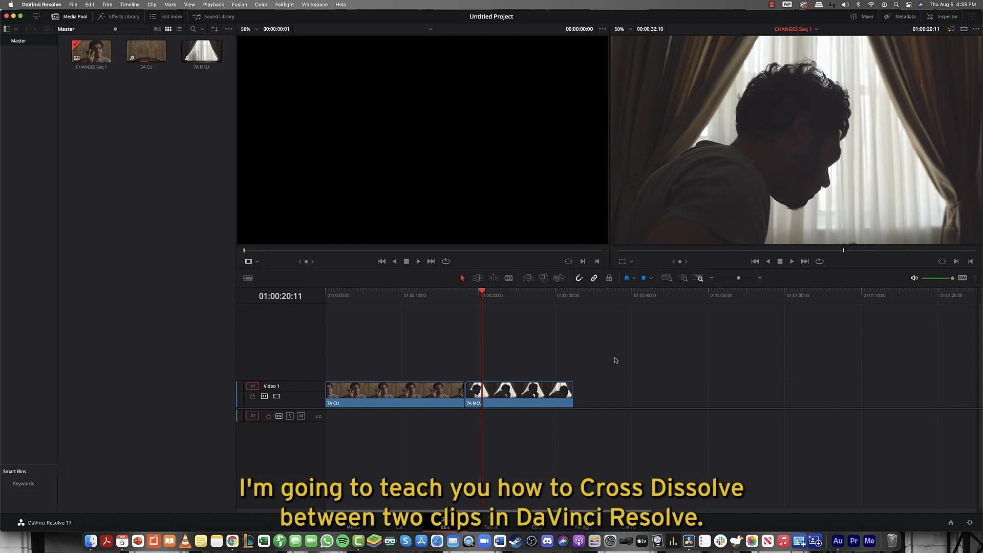 How to Cross Dissolve in DaVinci Resolve on Vimeo