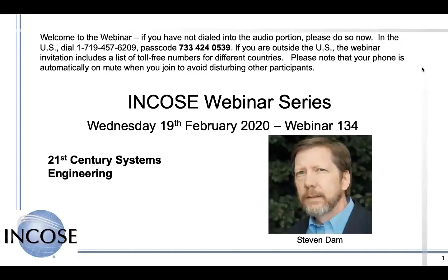 INCOSE Webinar 134 Dam_21st Century Systems Engineering on Vimeo