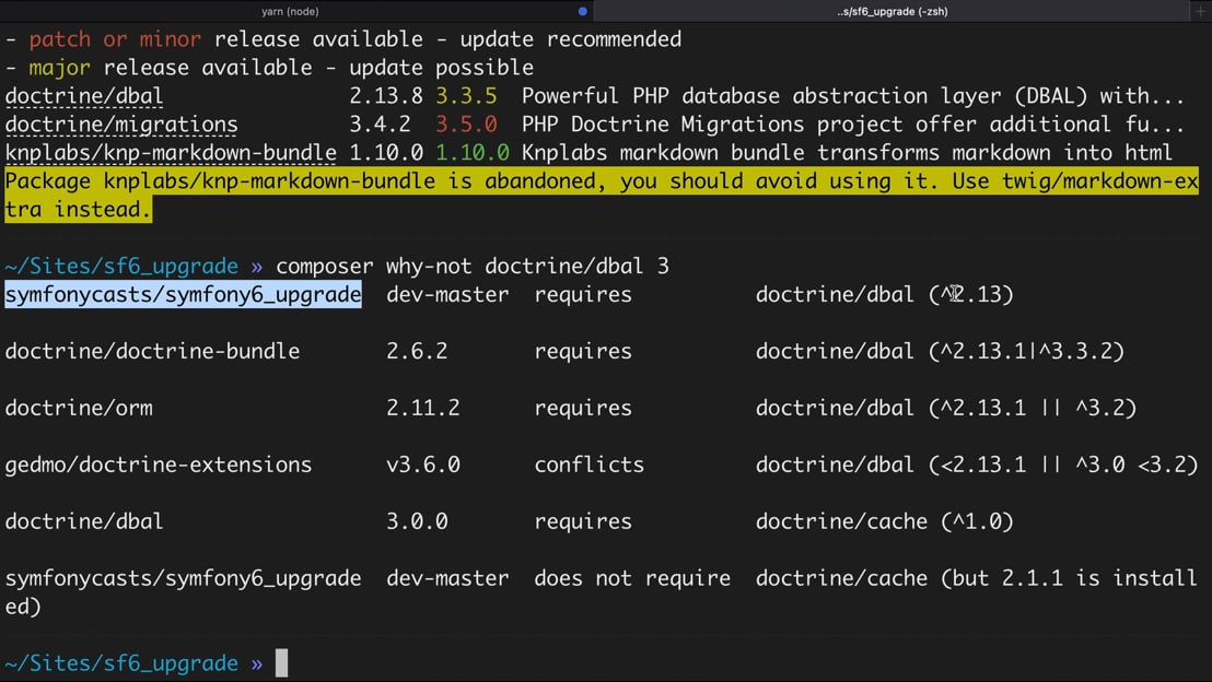 Final Upgrades & Cleanups > Upgrading & What's New in Symfony 6! | SymfonyCasts