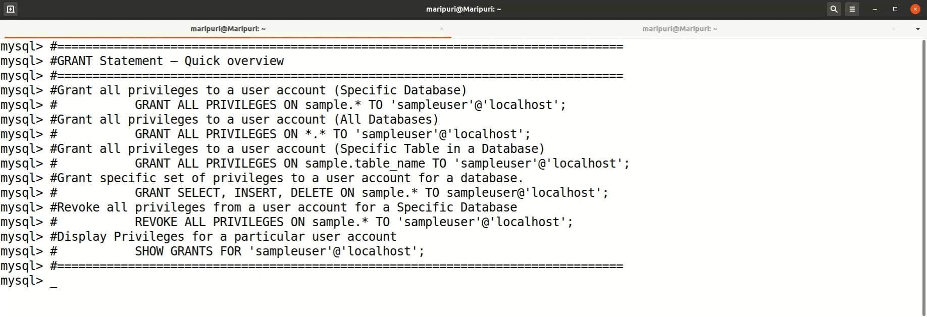 My SQL - DBA Tasks 2 on Vimeo
