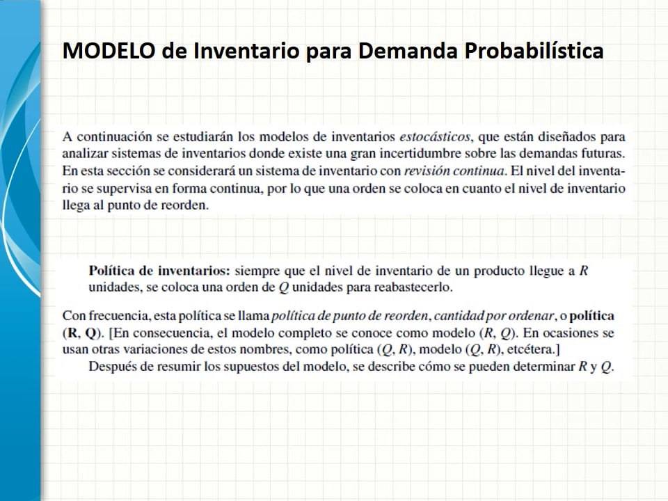 Modelos de Inventarios con demanda probabilística. on Vimeo