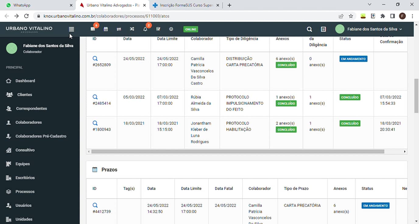 Urbano Vitalino Advogados - Plataforma KNOX - Google Chrome 2022-05-24 ...