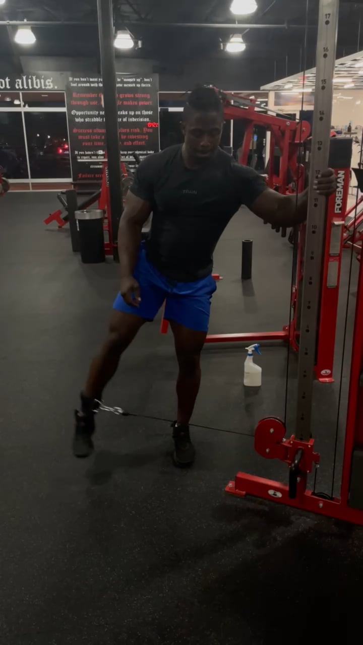 Cable Lateral Leg Raise on Vimeo