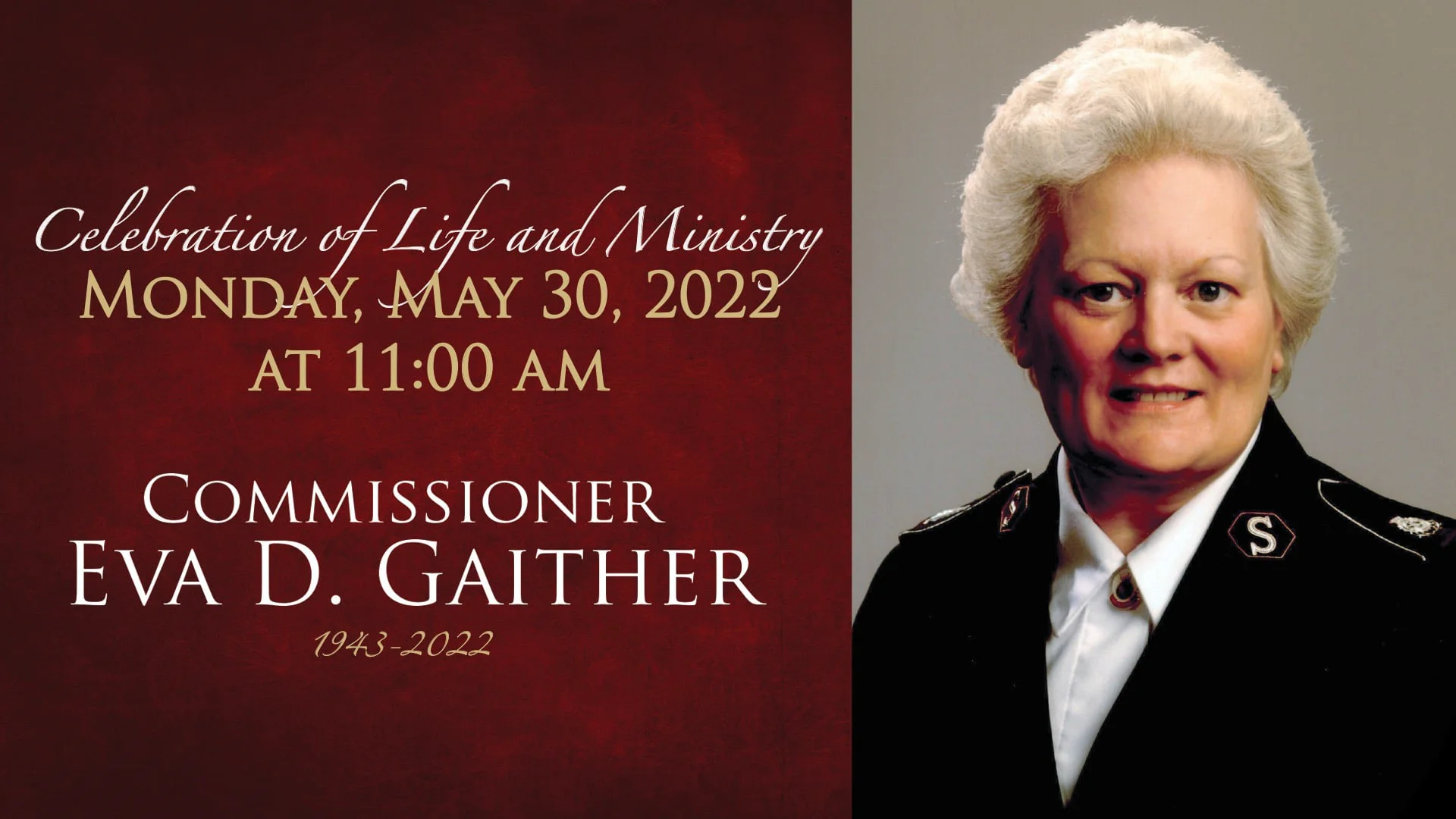 Celebration of Life & Ministry | Commissioner Eva D. Gaither on Vimeo