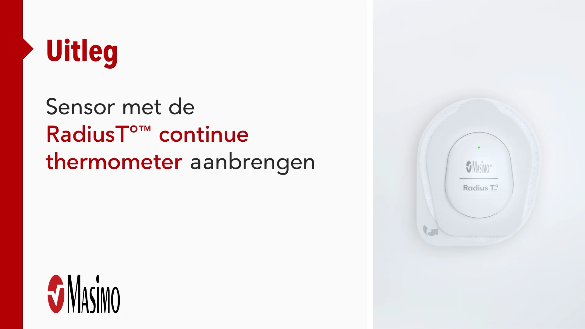 Uitleg: Sensor met Radius T°™ draagbare thermometer aanbrengen