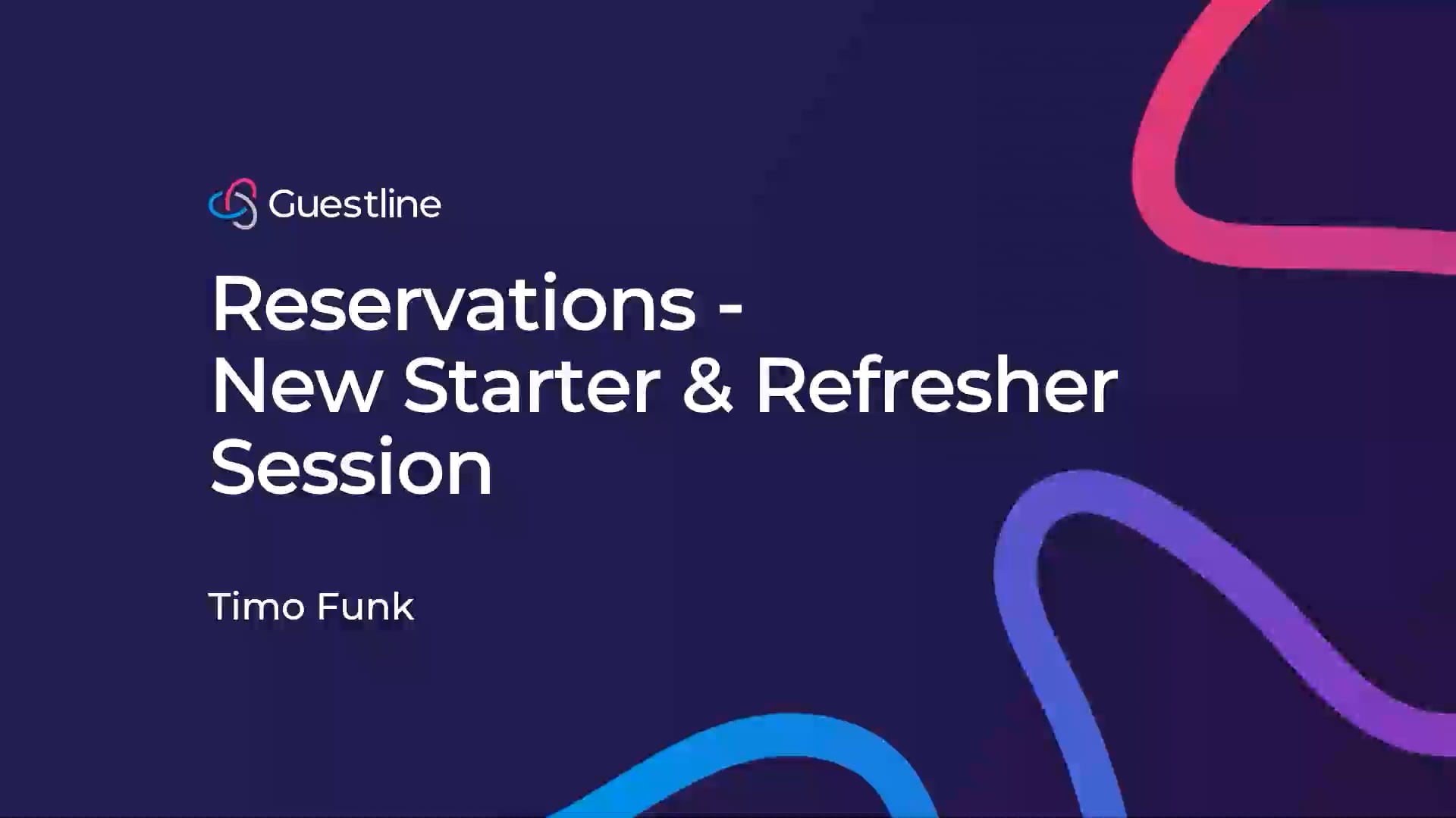 Reservations - New Starter & Refresher Session Webinar
