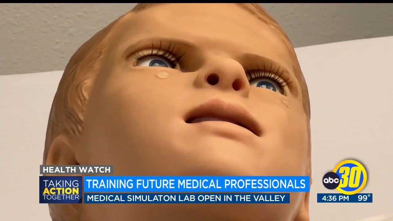 KFSN ABC 30 Action News 4pm Features Gurnick Academy Sim Center Gaumard ...