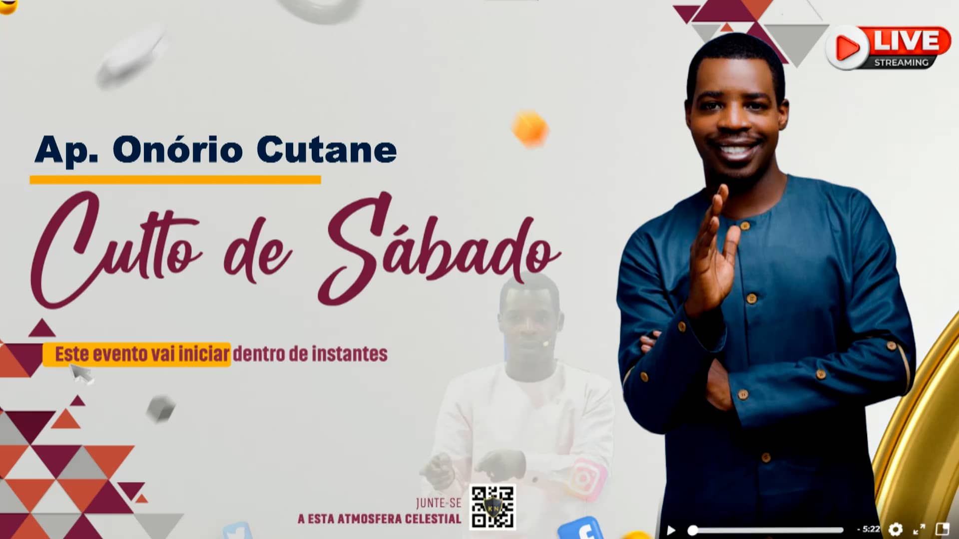 Culto de Sábado || Apóstolo Onório Cutane on Vimeo