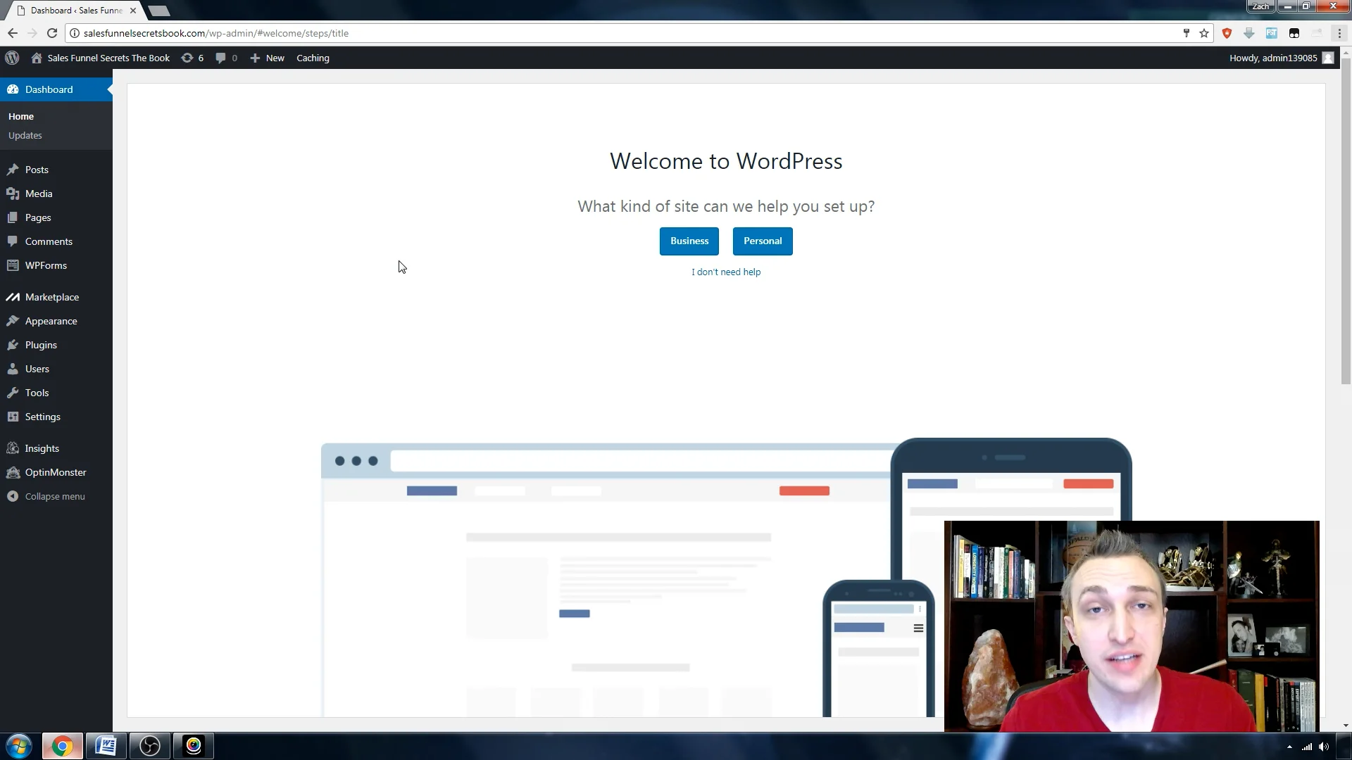 Lecture 8 - Setting Up Your WordPress Site.mp4 on Vimeo