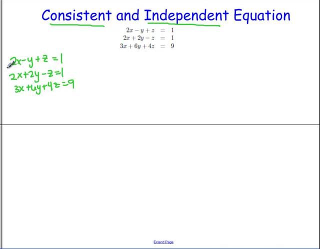 Consistent Independent System of Equations on Vimeo