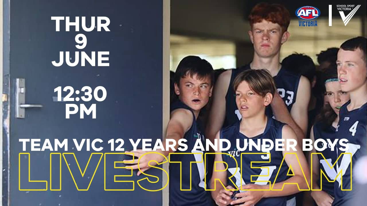 LIVE: Team Vic Australian Football 12 Years and Under Showcase Game ...