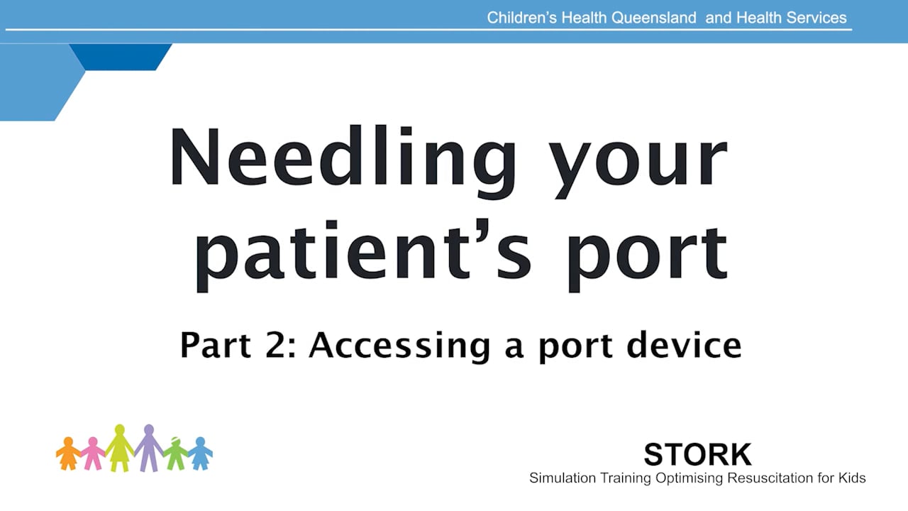 QPEC: Needling your patient's port. Part 2: Accessing a port device ...