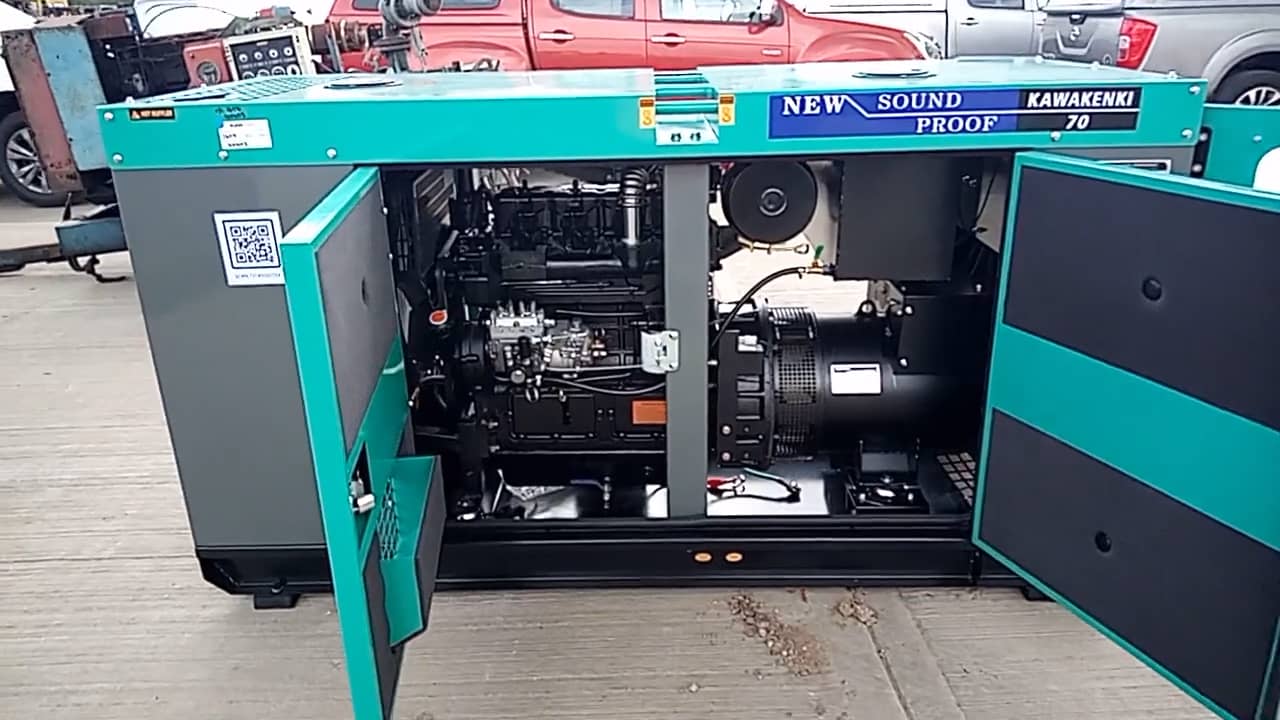 Kawakenki KK70-III-SSS 70kVA Generator on Vimeo