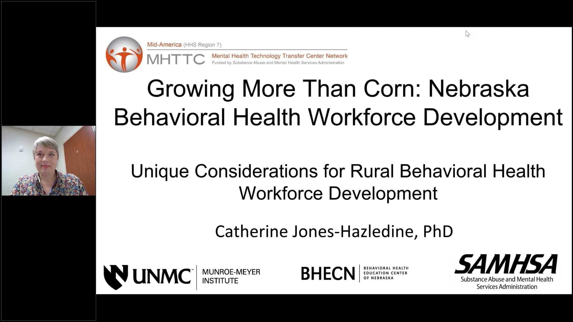 Unique Considerations for Rural Behavioral Health Workforce Development [Growing More Than Corn ...
