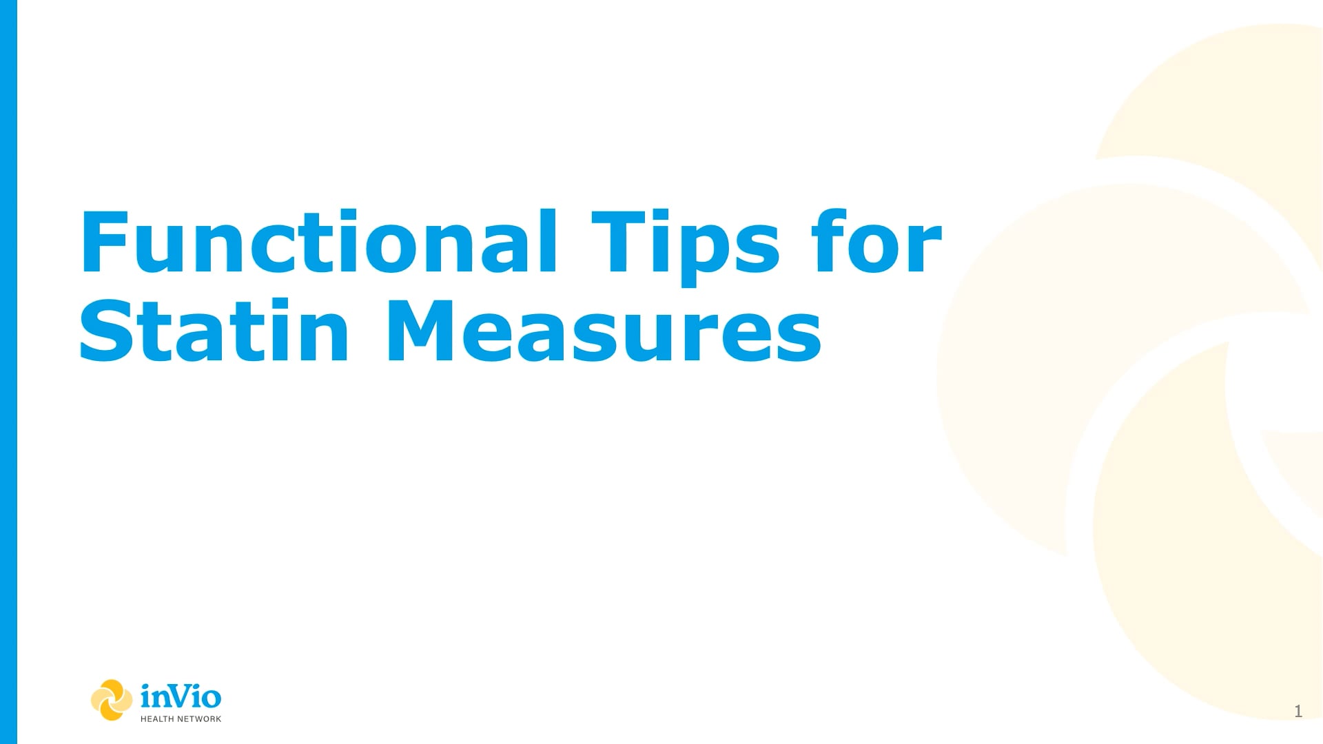 Medicare Advantage Training - Functional Tips for Statin Measures on Vimeo