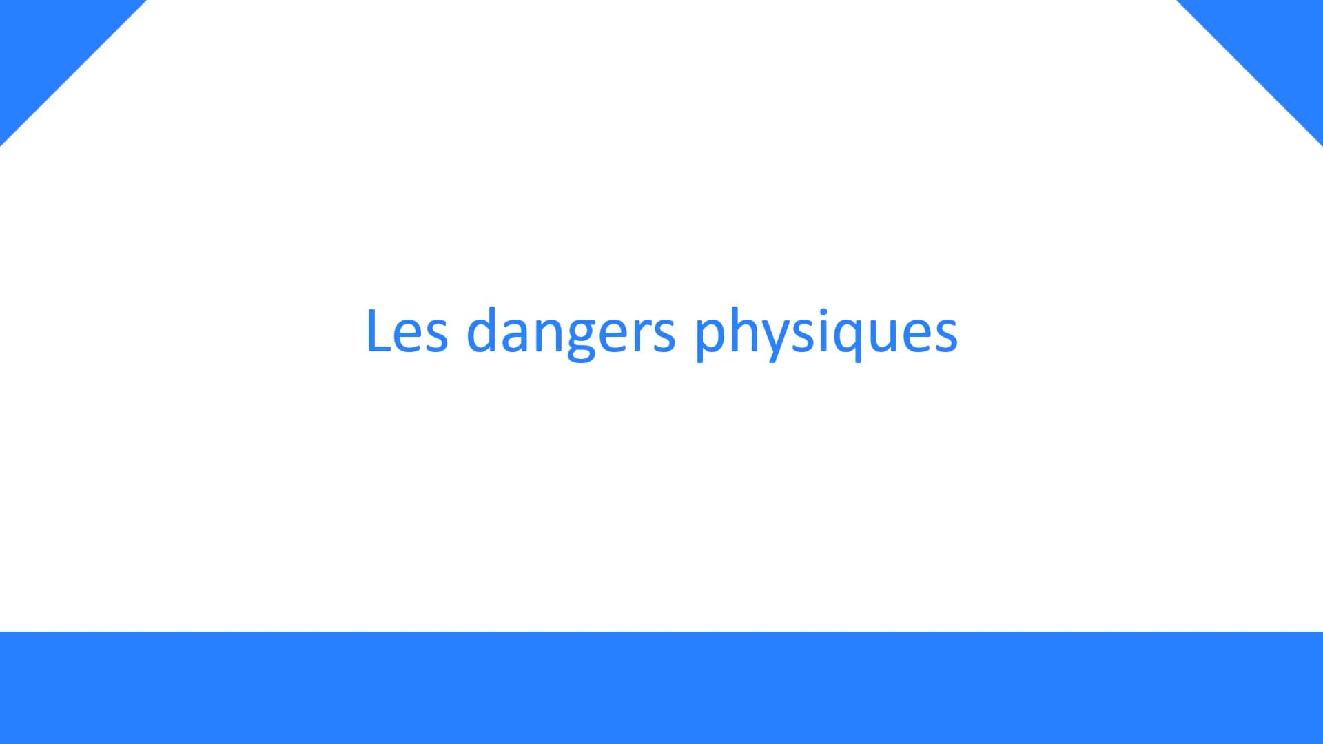Les dangers physiques avec vo on Vimeo