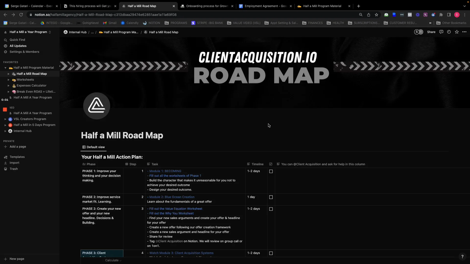 Welcome to the Half a Mill Program! (+ Walkthrough of the Road Map)