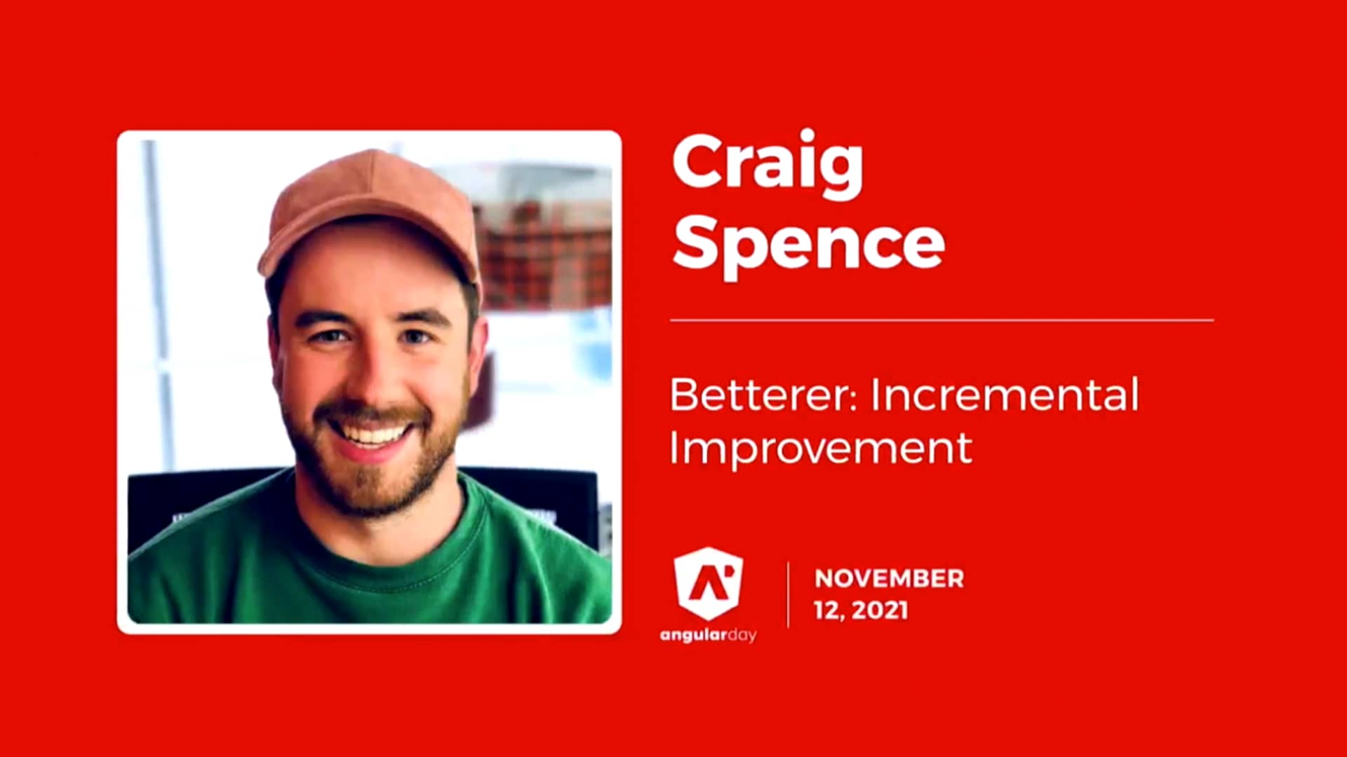 Betterer: Incremental Improvement | Craig Spence | angularday 2021 on Vimeo