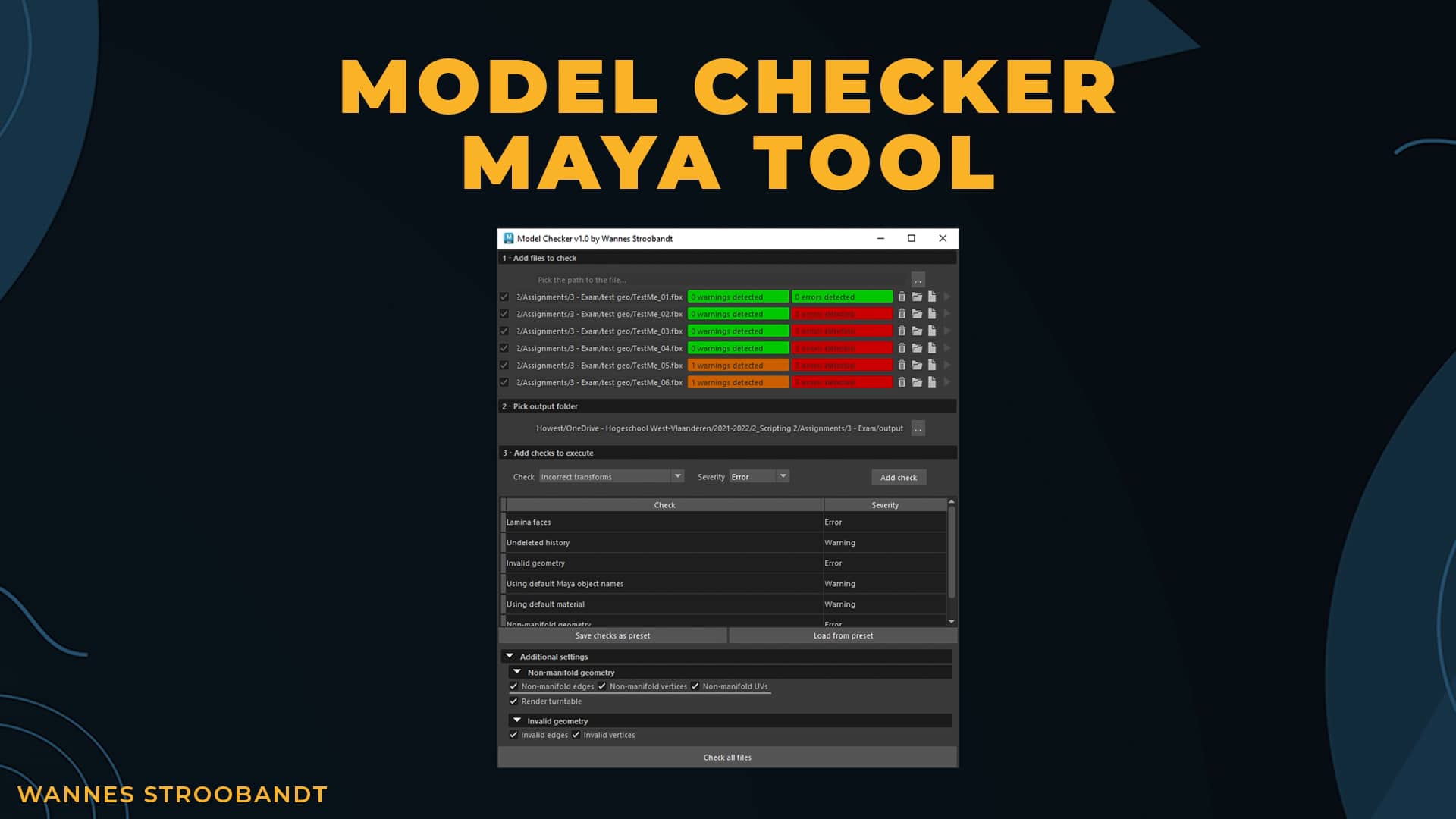 Model Checker Maya Tool - Showcase on Vimeo