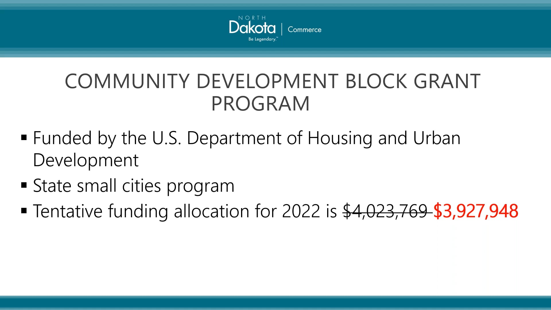 Community Development Block Grants
