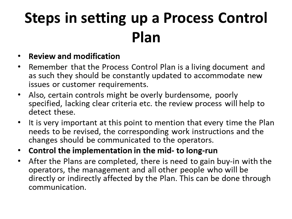 Process Control Plans II on Vimeo