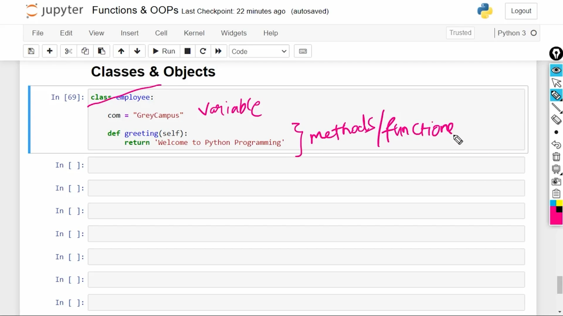 Classes & Instances Creation on Vimeo