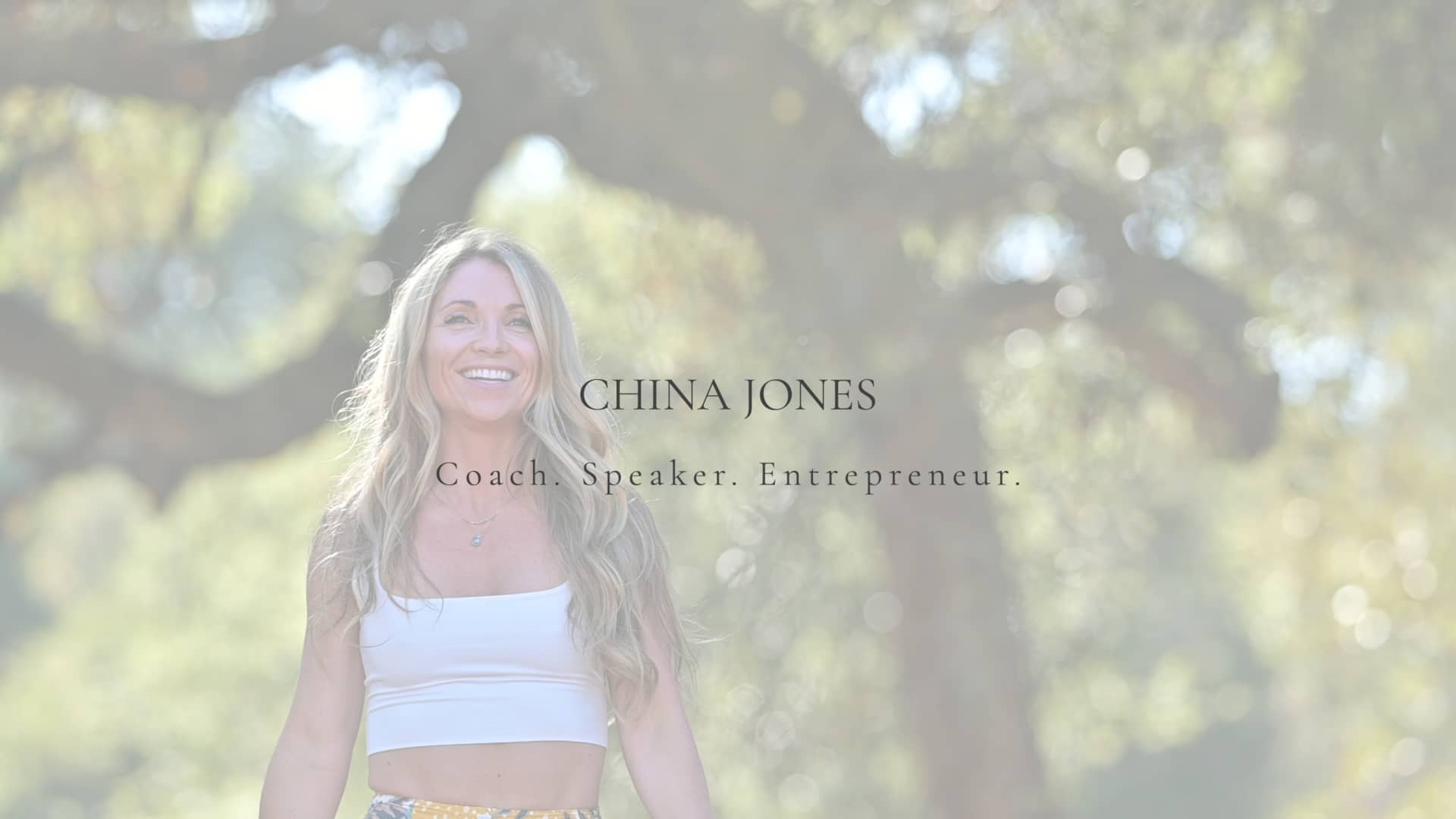 China Jones - Speaking on Vimeo