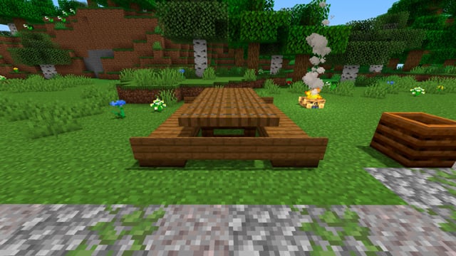 How To Make A Picnic Table In Minecraft Pe | Cabinets Matttroy