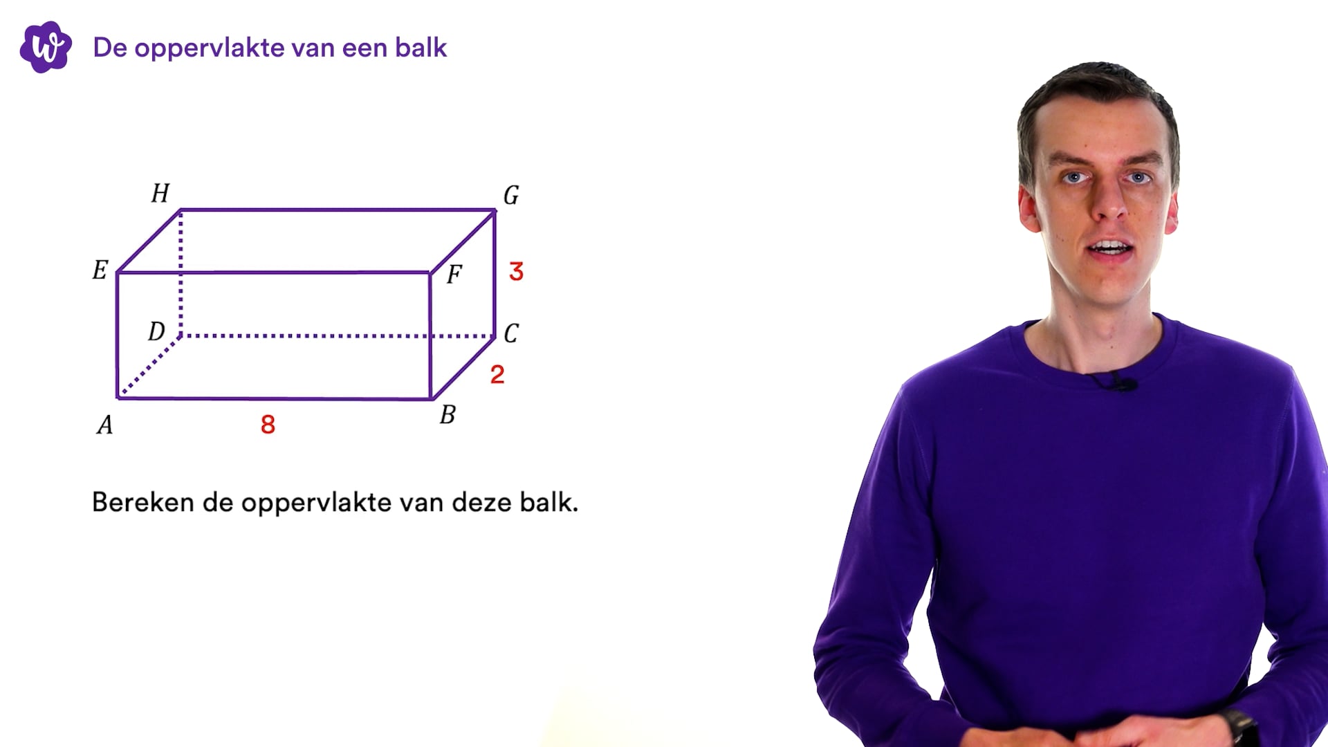 Oppervlakte van een balk oefenen | StudyGo