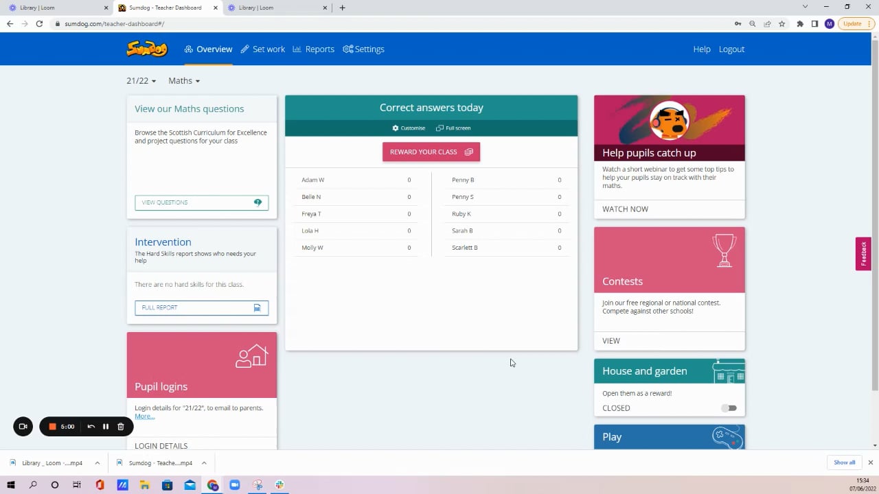 Sumdog - Teacher Dashboard - 7 June 2022 (3) on Vimeo