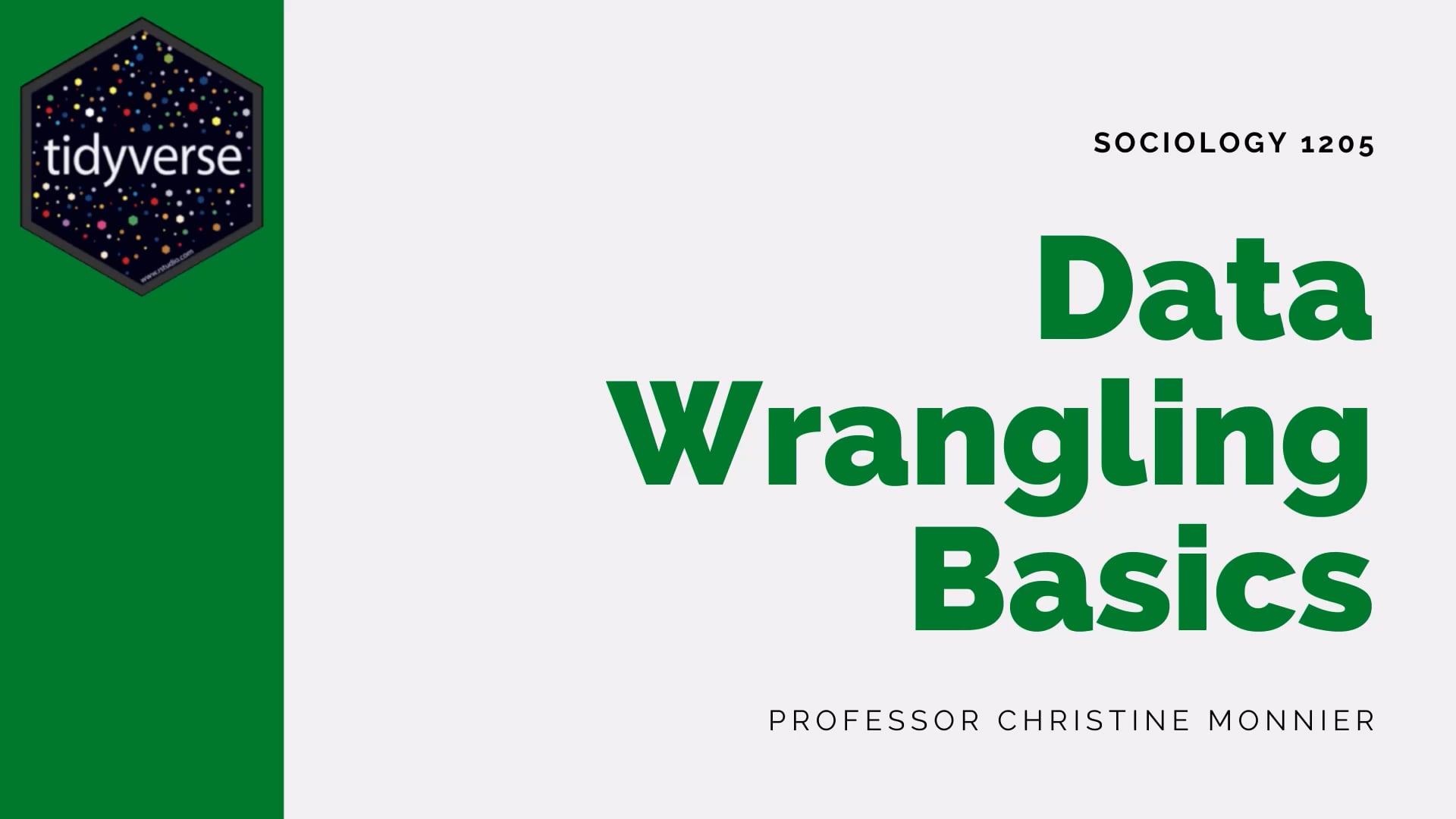 Data Wrangling - Introduction on Vimeo